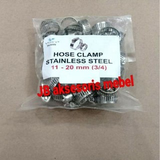 Jual KLEM SELANG STAINLESS STEEL 3/4" VOXY | HOSE CLEM STAINLESS 11-20 ...