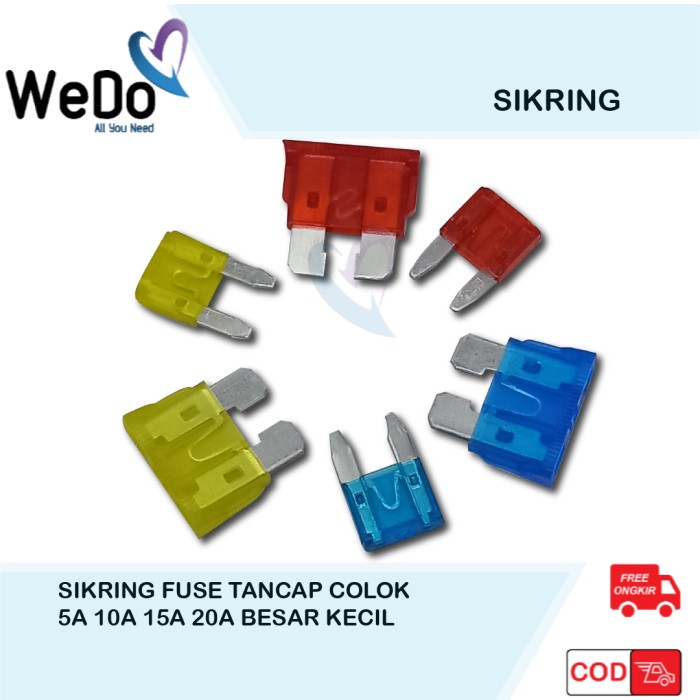 Jual Sikring Sekring Fuse Tancap Colok 5a 10a 15a 20a Besar Kecil ...