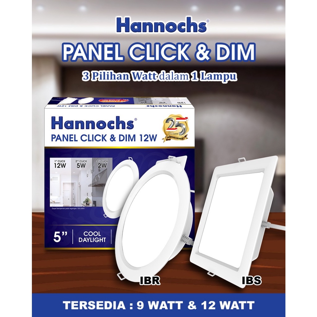 Jual Lampu Ceiling Led Hannochs Panel 12w 12w Bulat Panel CLICK n DIM ...