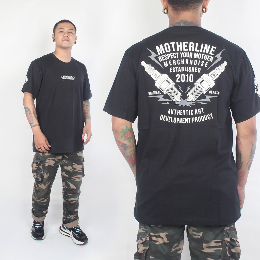 Jual TSHIRT KAOS DISTRO ORIGINAL MOTHERLINE UNISEX MOTORCYCLE HITAM ...