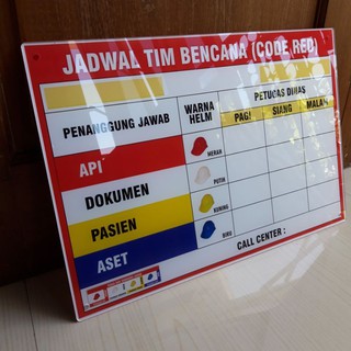 Jual Jadwal Tim Bencana (CODE RED) Papan Siaga Bencana | Shopee Indonesia