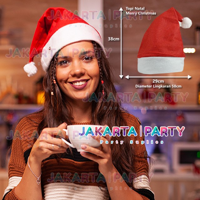 Jual Topi Natal Polos / Topi Santa / Topi Christmas / Topi Xmas All ...