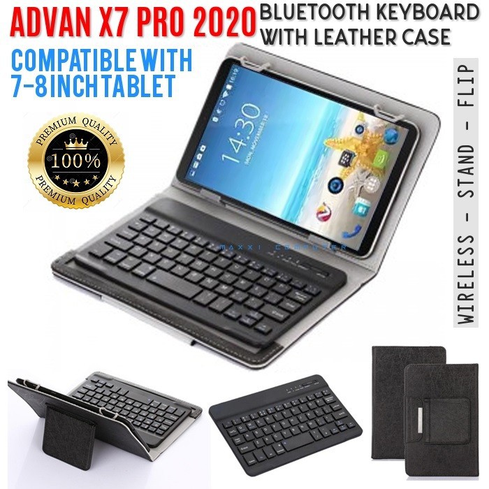Jual Advan X7 Pro 2020 Tab Tablet 7 8 Inch Bluetooth Keyboard Kibord Keybord Kibot Flip Book ...