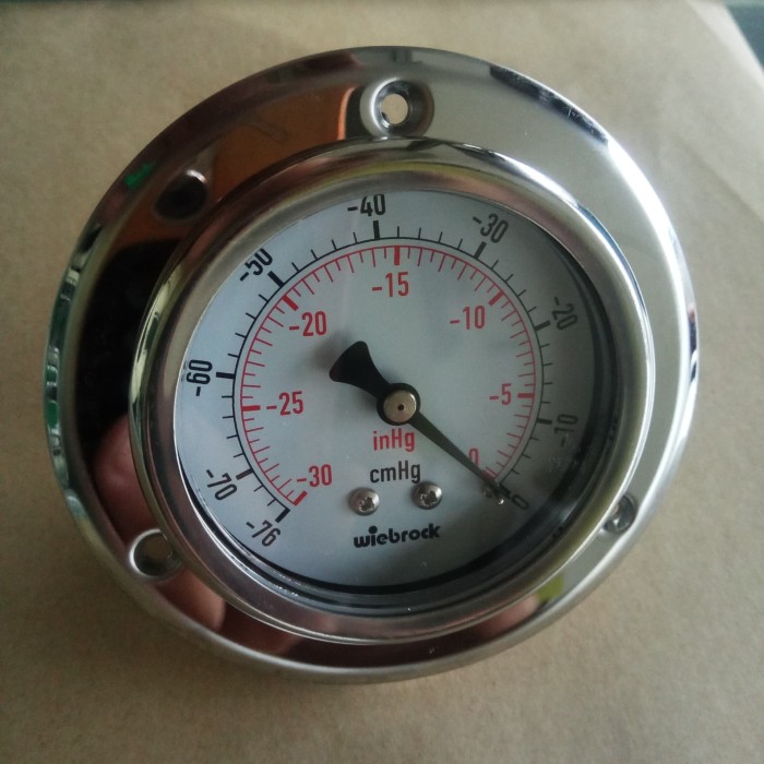 Jual pressure gauge vacum 2,5 inchi range -76 cmhg drat 1/4" model ...