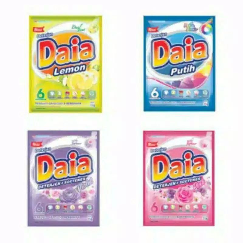 Jual DAIA DETERGENT + SOFTENER SACHET 1 RENCENG | Shopee Indonesia