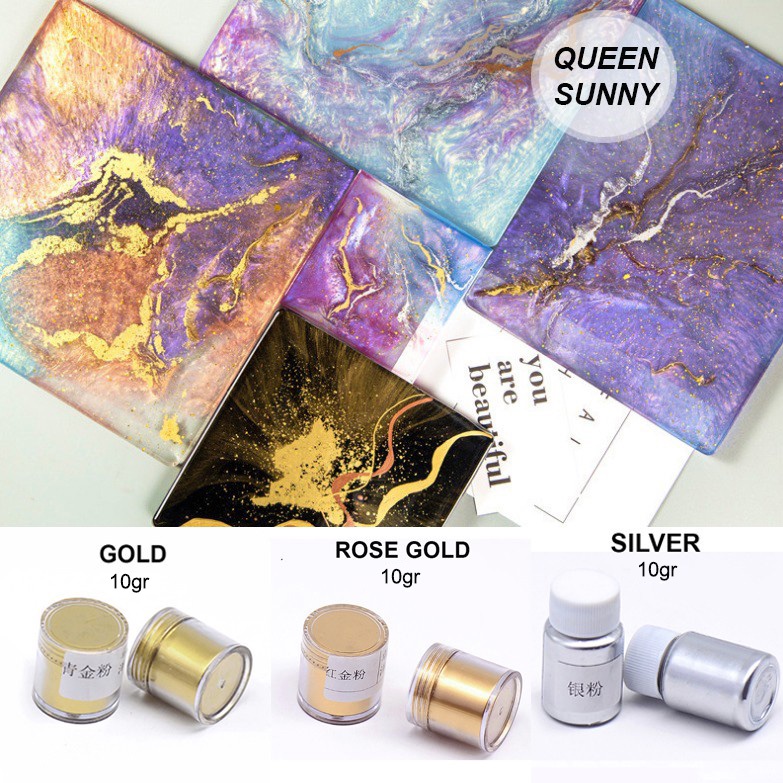 Jual Bubuk Mika Metal Marble Mica Powder Pigment Pewarna Resin Glitter ...