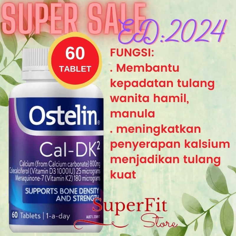 Jual Ostelin Cal DK2 Calcium & Vitamin D - 60 Tablets Made in Australia ...