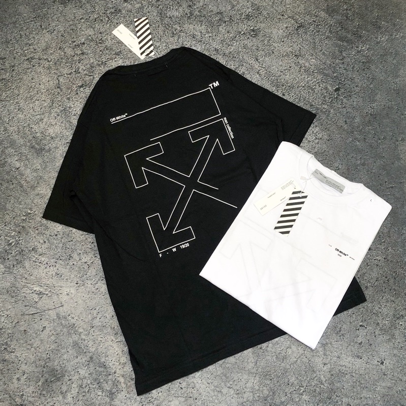 Jual KAOS OFF WHITE UNFINISHED - T SHIRT OFF-WHITE ARROW UNFINISHED ...