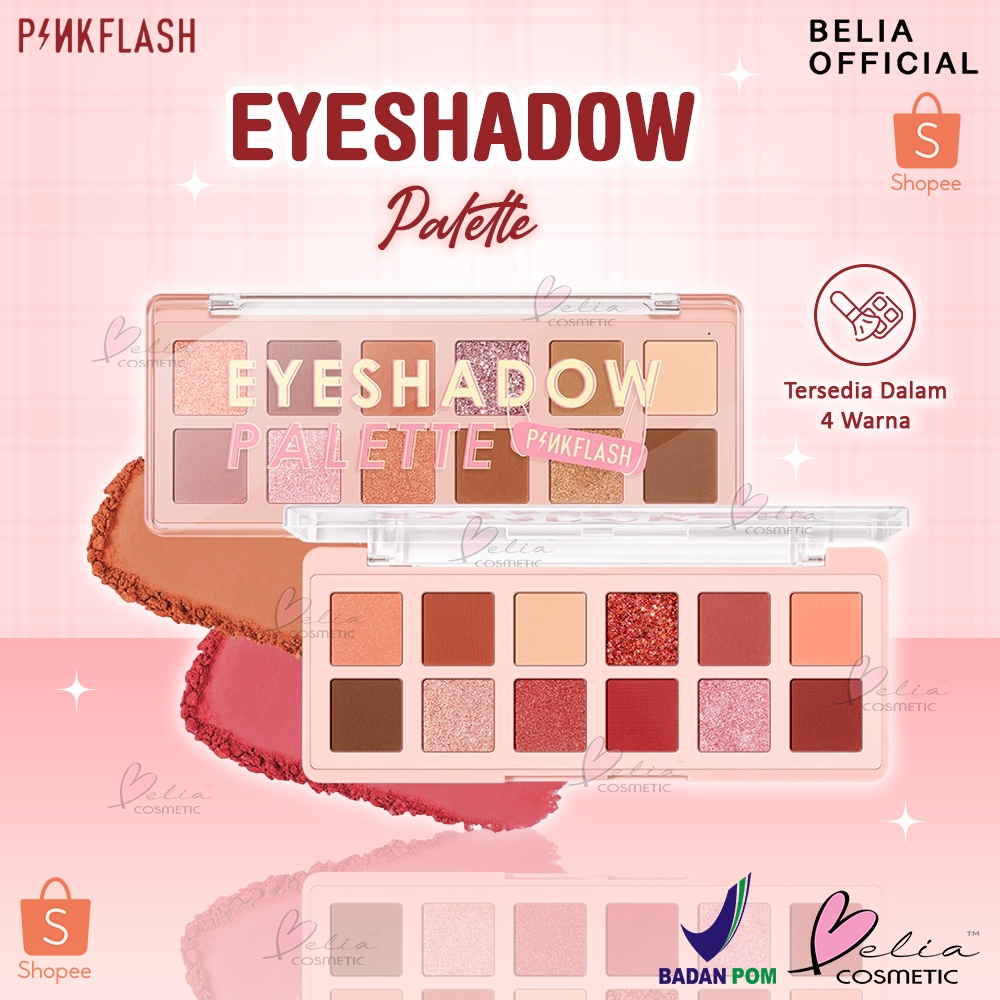 Jual BELIA PINKFLASH Eyeshadow Palette Pink Dessert Pro Touch PF-E15 ...