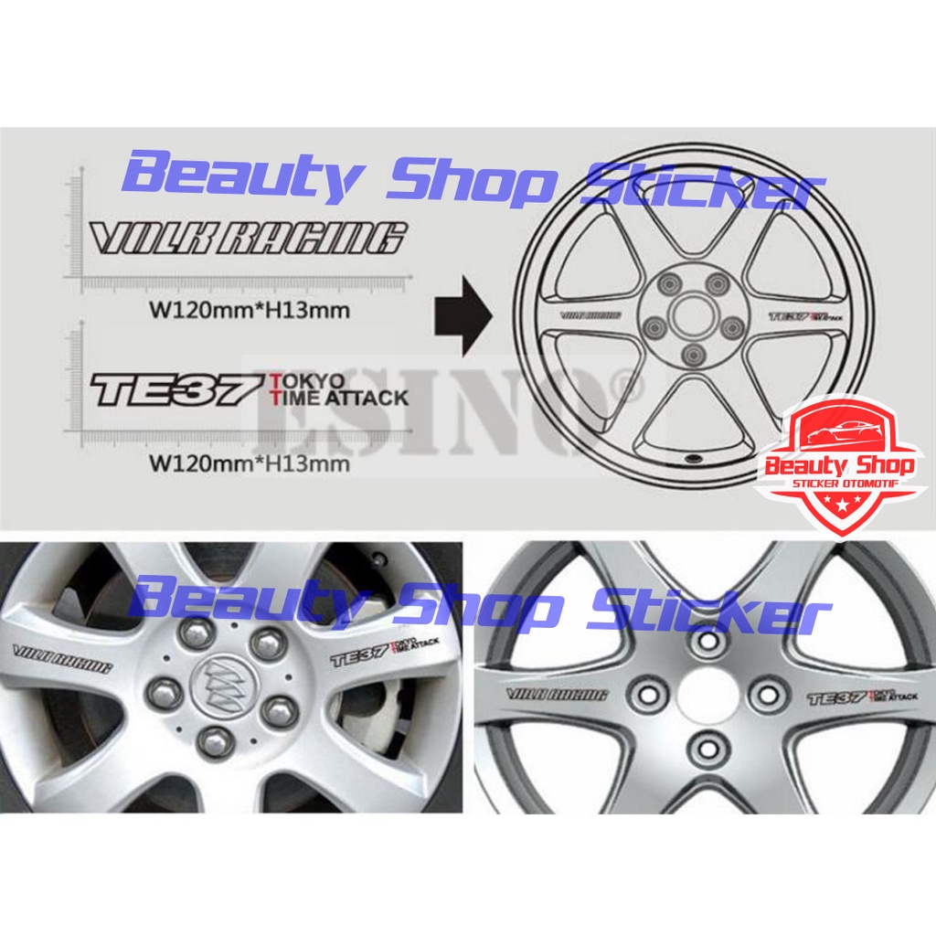 Jual Sticker velk mobil volk racing te37 tokyo time attack racing rims ...