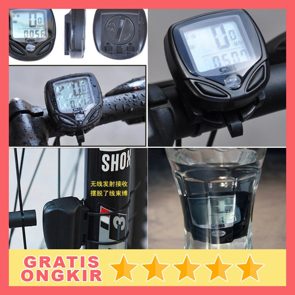 Jual Speedometer Sepeda Wireless Display LCD - SD-548C - Black ...