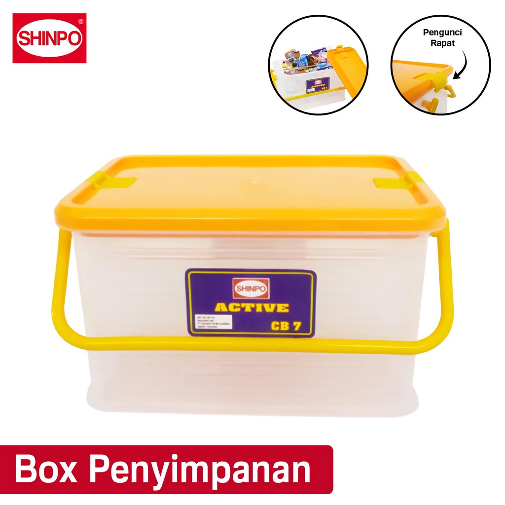 Jual SHINPO Kotak Penyimpanan Kontainer Plastik 7 L Active Container ...