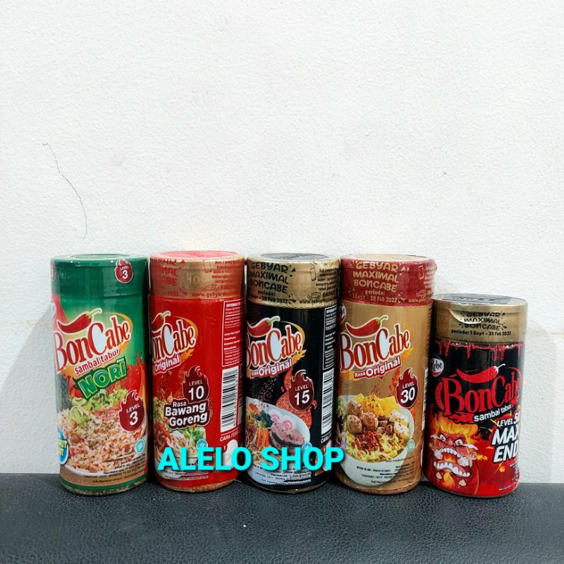 Jual BonCabe sambal tabur botol nori 3 35 g max end level 50 15 10 30 g ...