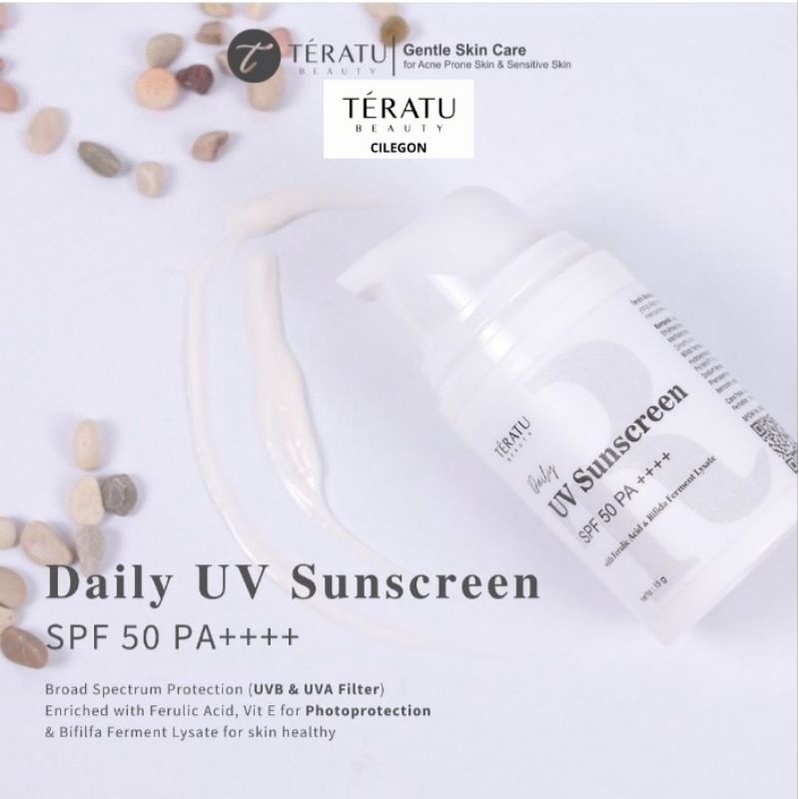 Jual Teratu Beauty UV Sunscreen Daily SPF 50 PA ++++ with Ferulic Acid ...