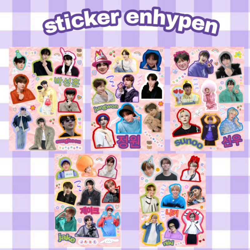 Jual sticker enhypen sunoo sunghoon jungwon Jake jay heeseung niki ...