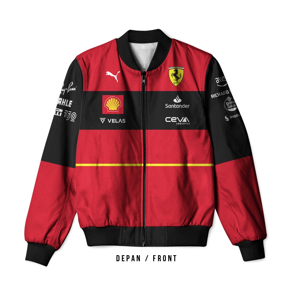 Jual Jaket Bomber F1 Ferrari Scuderia Racing Team 2022 Pria Wanita Full ...