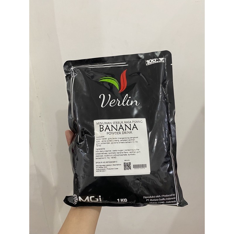 Jual Verlin Powder Drink 1 kg Banana / Minuman Serbuk Rasa Pisang ...