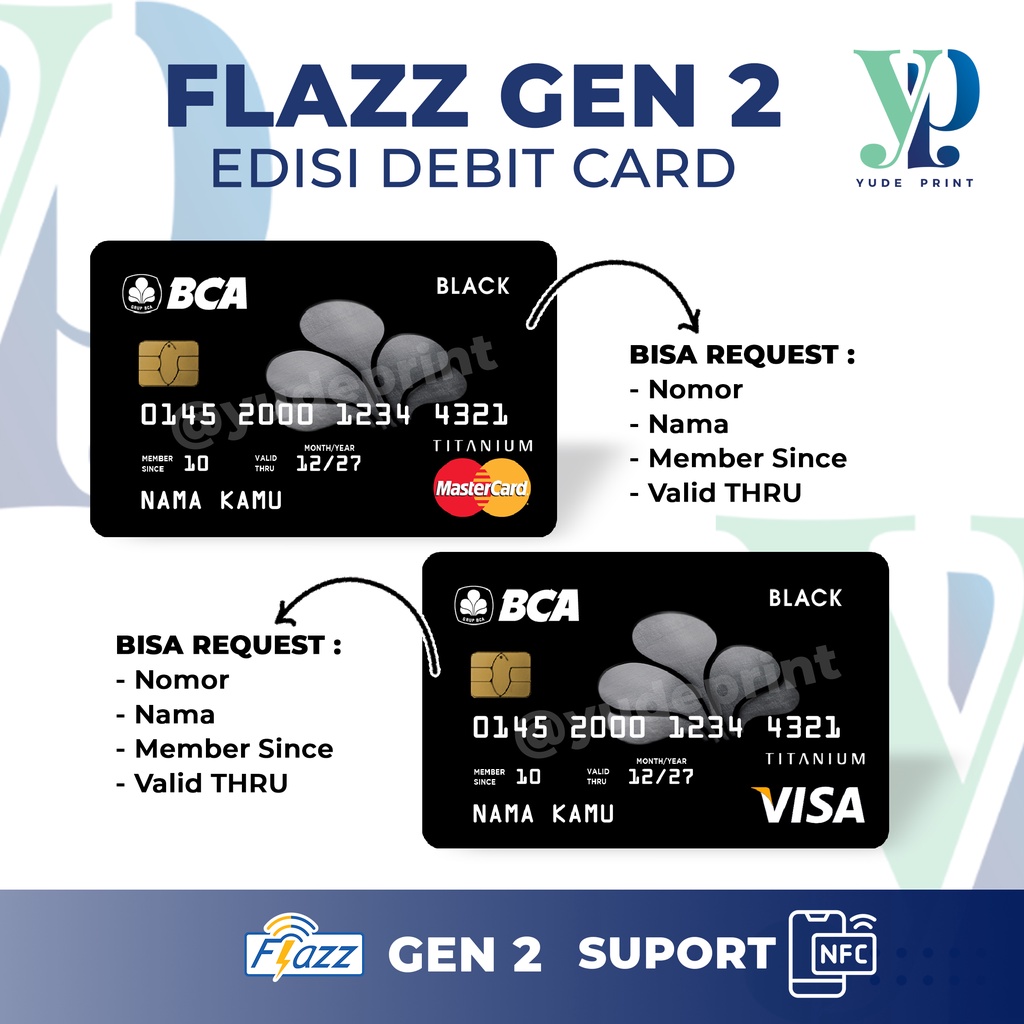 Jual KARTU FLAZZ BCA GENERASI TERBARU / CUSTOM GAMBAR / DESIGN BLACK CARD / CUSTOM NAMA | Shopee ...