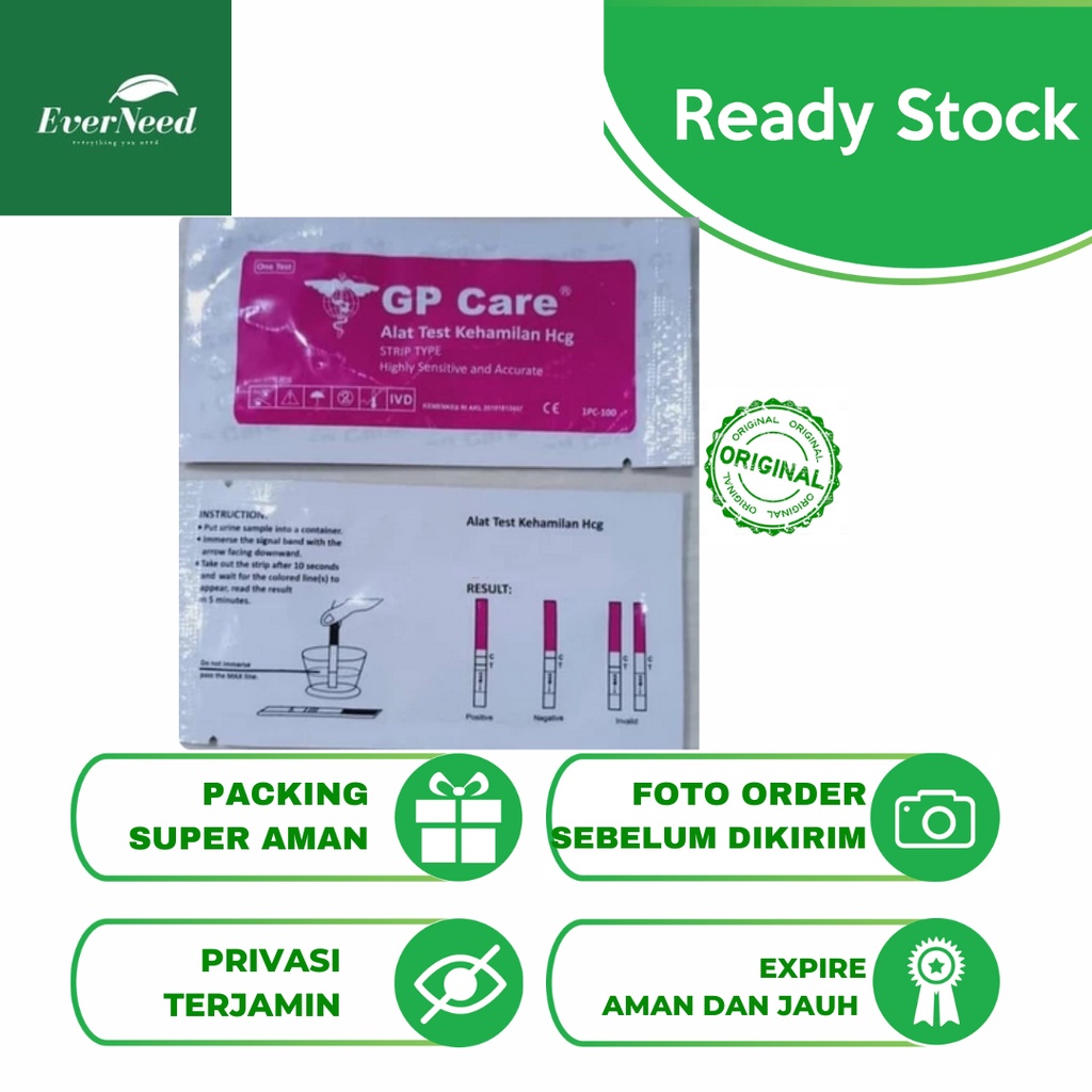 Jual TEST PACK GP CARE HARGA PER STRIP 100% AKURAT ALAT TES KEHAMILAN ...