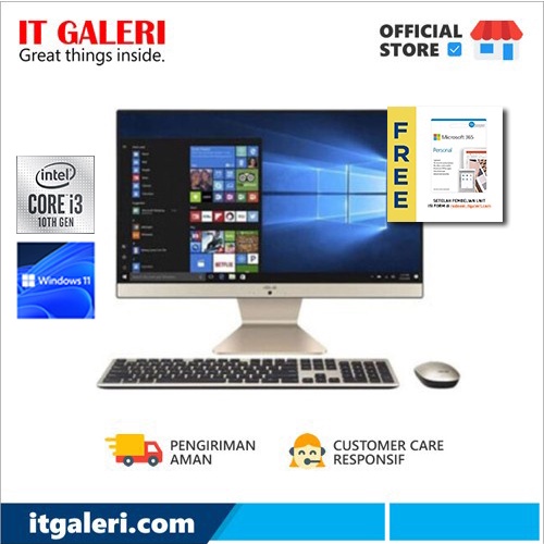 Jual AIO ASUS V222FAK-BA342W CI3-10110U/4GB/256GB/21.5/WIN11/BLACK ...