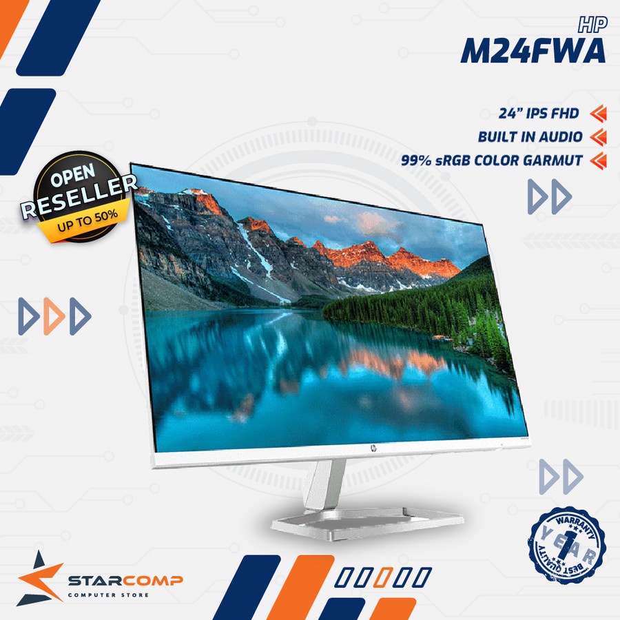 Jual HP M24FWA 24" Monitor LED IPS FHD Dual Speakers Freesync M 24 FWA ...
