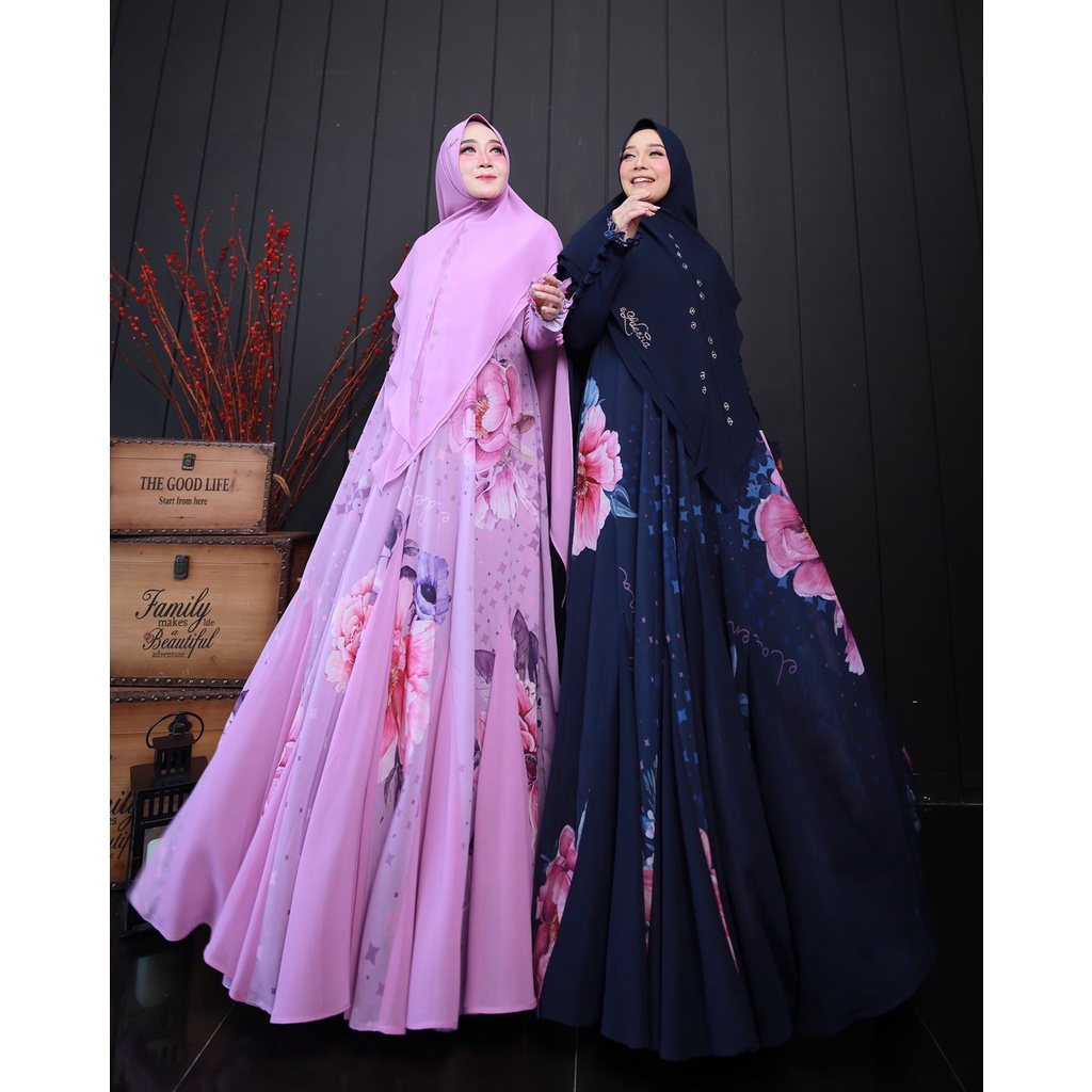Jual ORIGINAL Gamis Syari KAHIYANG SET BY ELDEENA - Realpic 100% ORI | Shopee Indonesia