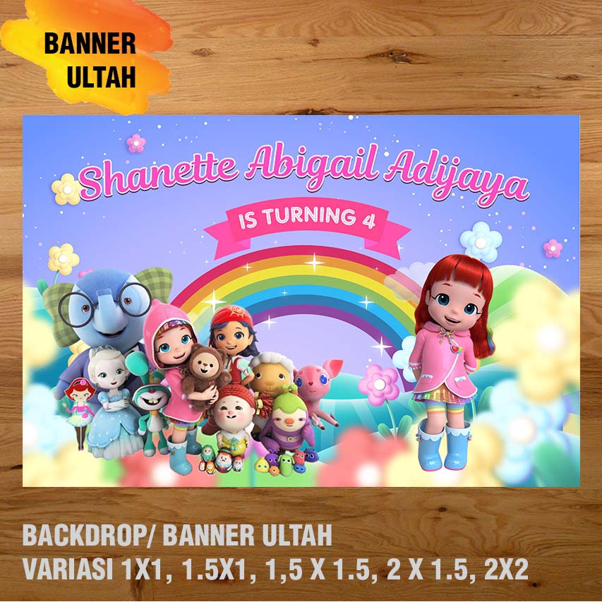 Jual RAINBOW RUBY BANNER/ BACKDROP/ SPANDUK ULANG TAHUN UL-TAH | Shopee ...