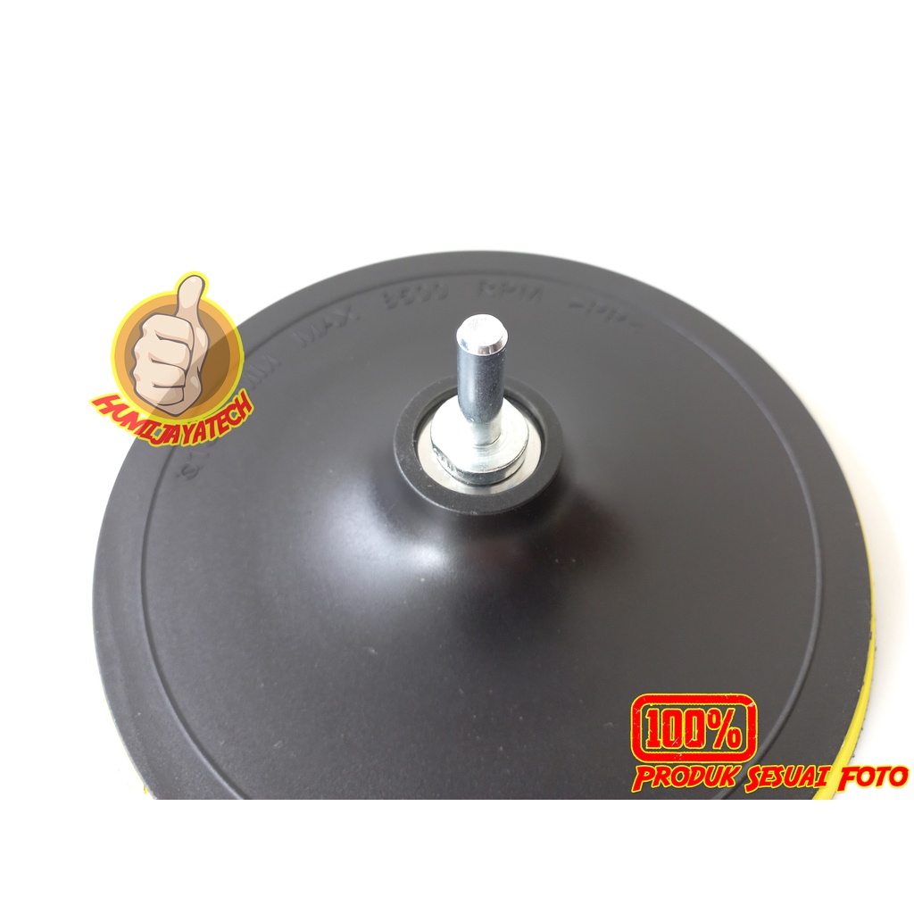 Jual Backing Pad Velcro 7 inch Plus Baut Konektor M10 / Backing Pad 7 ...