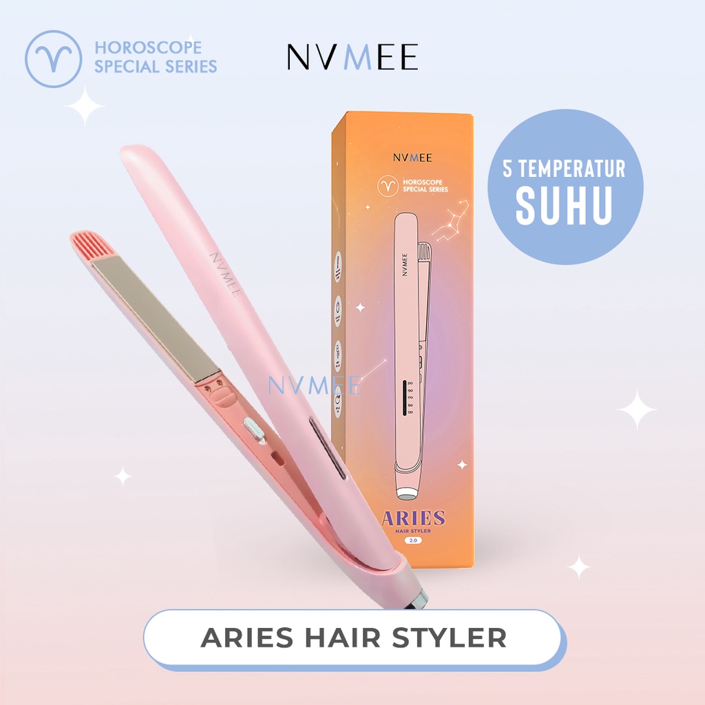 Jual NVMEE- Catokan Pelurus Pengeriting Aries Hair Styler New Version ...