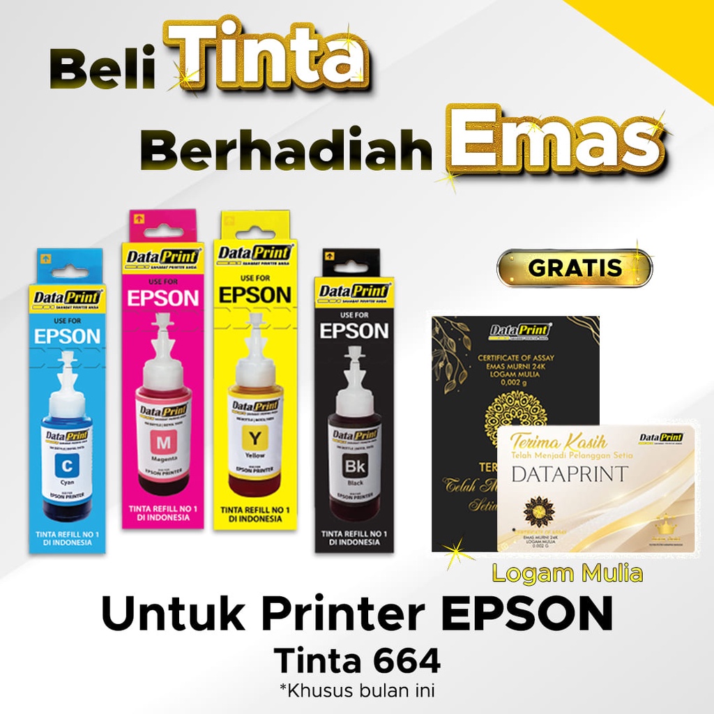Jual DataPrint Tinta Refill Epson - Bundling CMYK 80ml | Shopee Indonesia