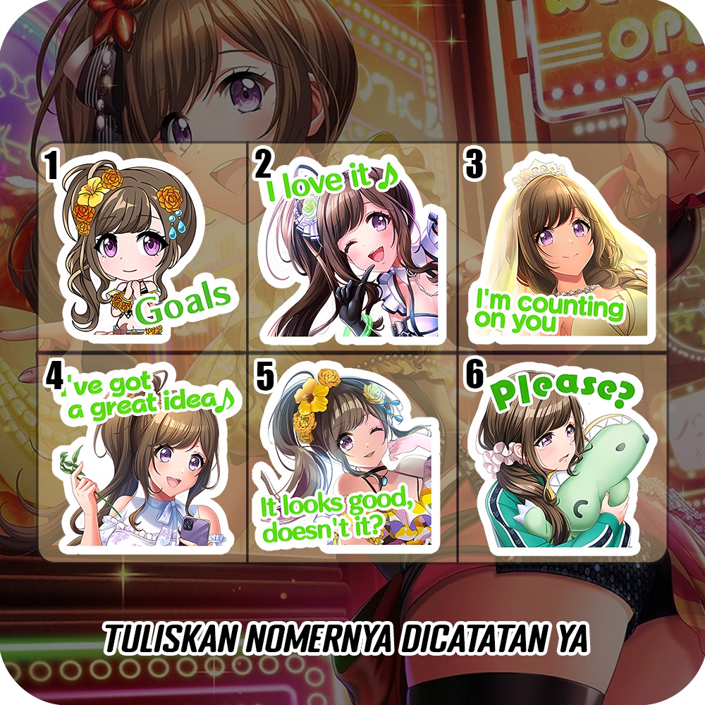 Jual Stiker Glossy Marika Mizushima D4DJ, Sticker Anime Lucu Anti Air ...