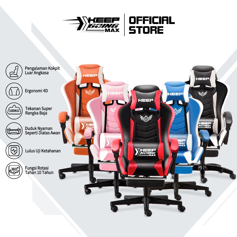 Jual Keep Going Max- Kursi Gaming/ Gaming Chair / Kursi Santai Kursi Gamers / Kursi Gamer ...