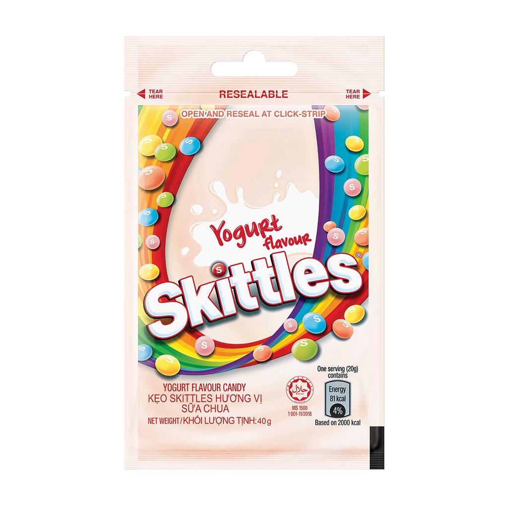 Jual Permen SKITTLES Yogurt Flavour 40gram | Shopee Indonesia