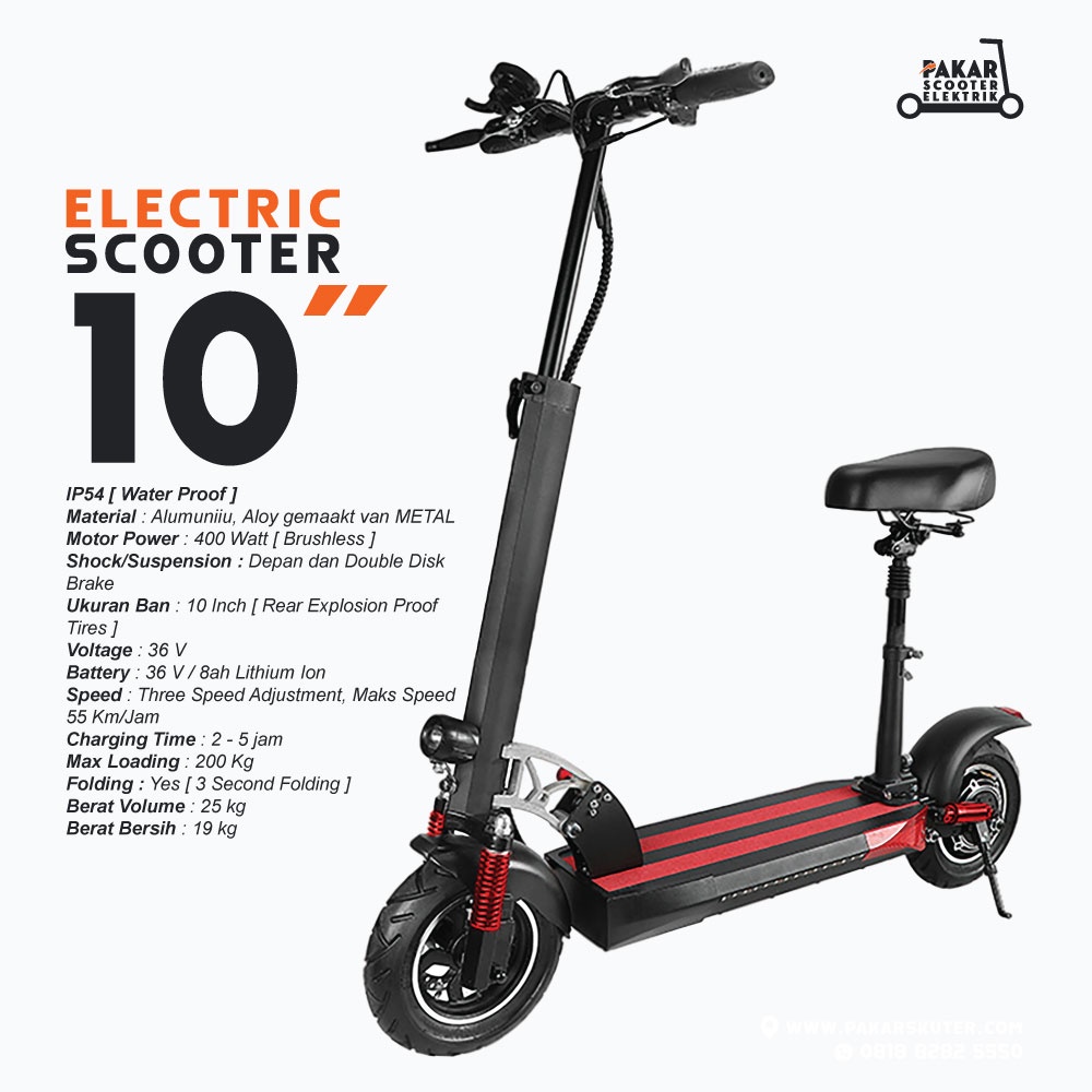 Jual SKUTER LISTRIK 10" I SKUTER LISTRIK MURAH I SKUTER LISTRIK DEWASA ...