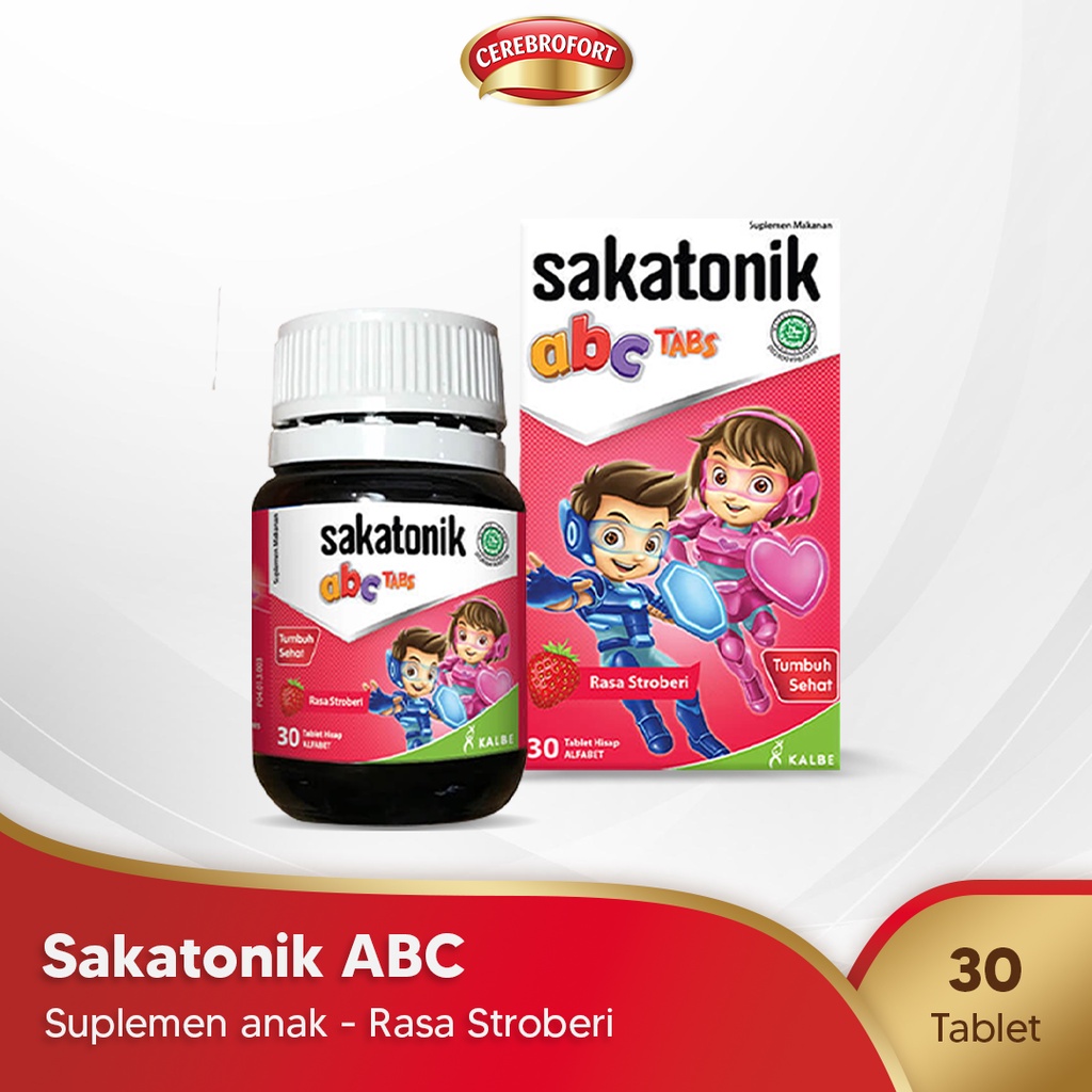 Jual Sakatonik ABC Strawberry 30 Tablet - Multivitamin Tumbuh Kembang ...