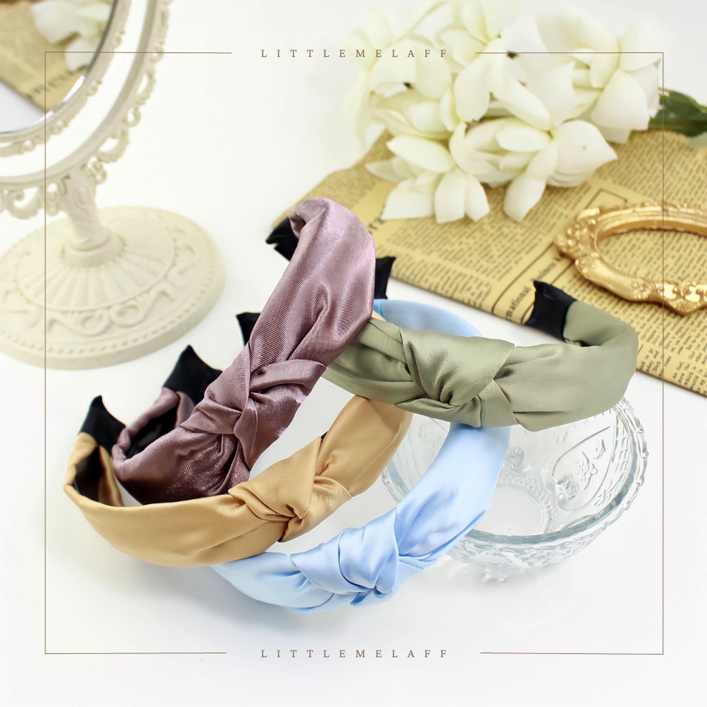 Jual Bando Simpul Pita | Bandana Scrunchie Satin | Bando Korea Premium ...