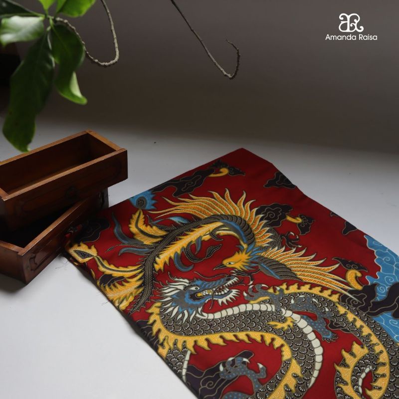 Jual Kain Batik Meteran Potongan Motif Naga Tumpal Biru | Shopee Indonesia