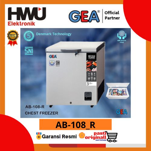Jual GEA AB108R LEMARI PEMBEKU / CHEST FREEZER BOX 100 LITER AB-108-R | Shopee Indonesia