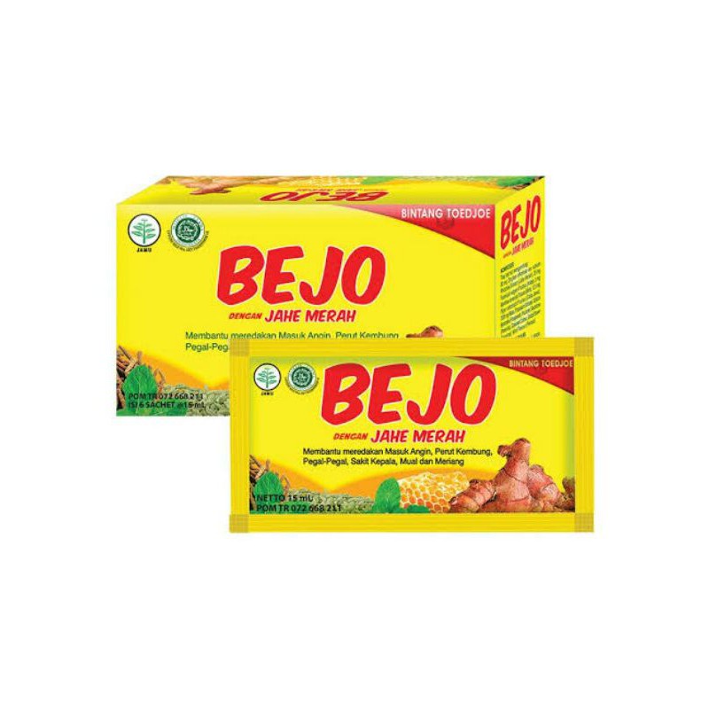 Jual Bejo Herbal Jahe Merah 15ML Perbox Isi 12 Sachet | Shopee Indonesia