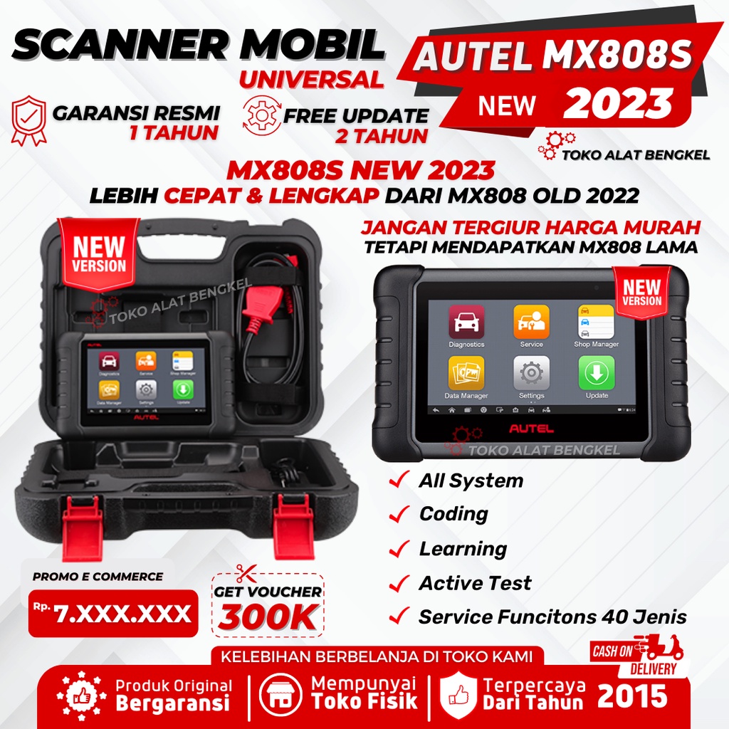 Jual Scanner Mobil Autel MX808S New 2023 Scan Tool Diagnostik Universal ...