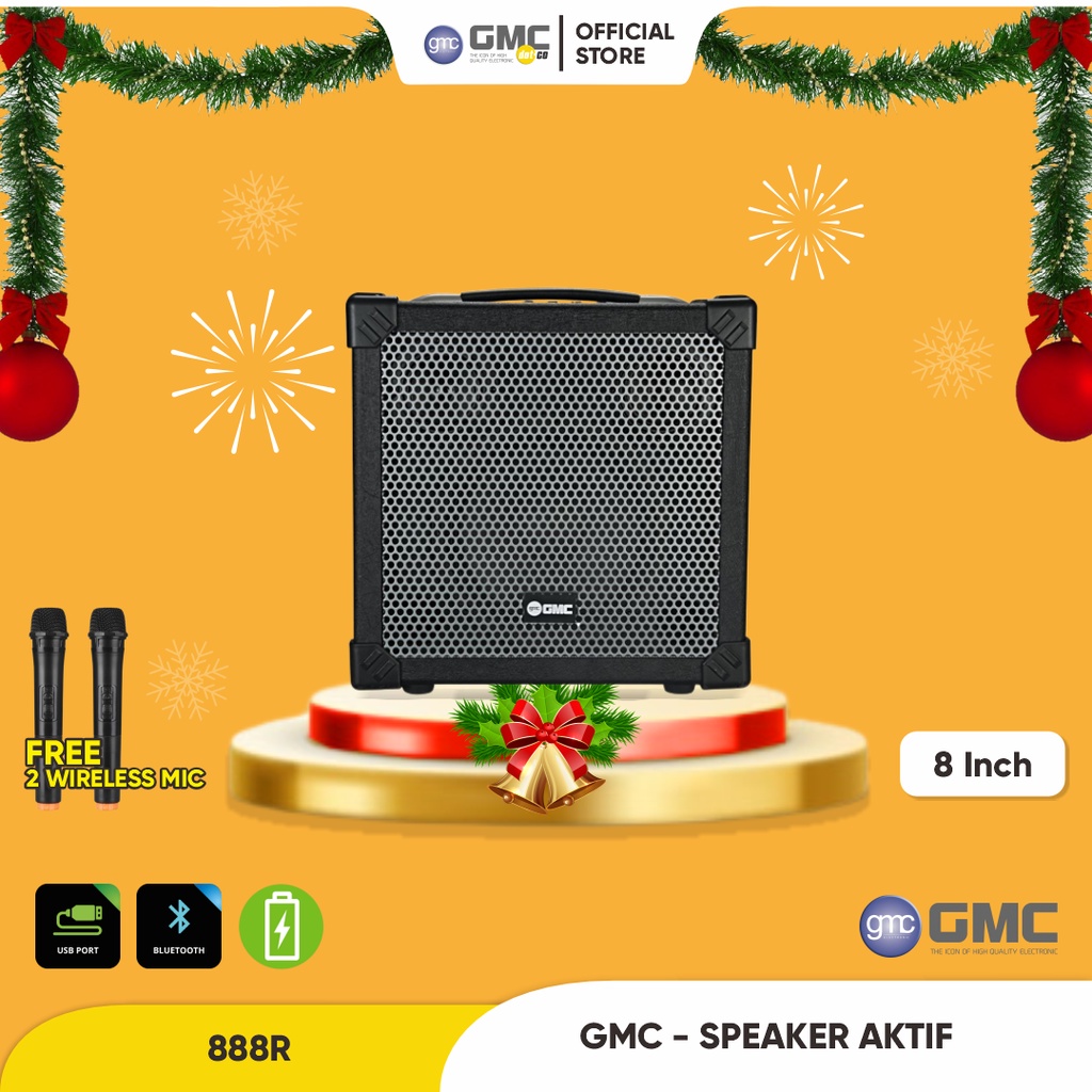 Jual GMC SPEAKER 888R MULTIMEDIA BLUETOOTH NEW + 2 MIC WIRELESS ...