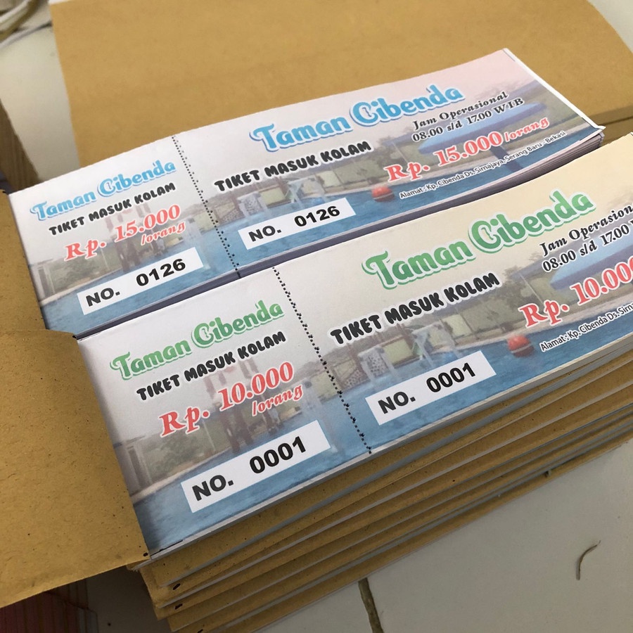 Jual cetak kupon jalan sehat undian voucher isi 1000 lembar ukuran 19x5 ...