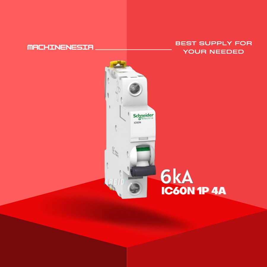 Jual MCB SCHNEIDER ACTI9 IC60N 1 PHASE 4 AMPERE / MCB 1P 4A 1 POLE SNI | Shopee Indonesia