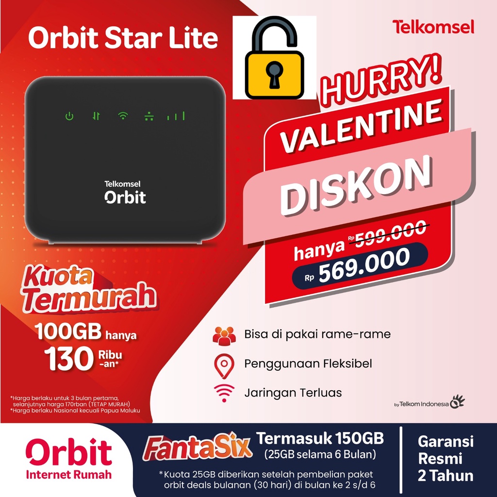 Jual Orbit Telkomsel Orbit Star Lite Modem Wifi Home Router 4G Free ...
