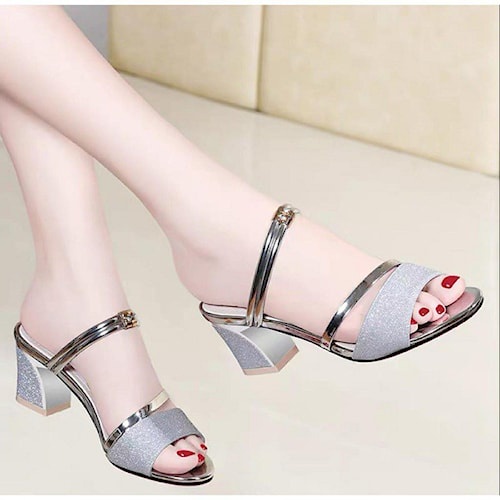 Jual Sandal Hak Tahu Wanita 5 cm Gliter Dubay UT-01 BG-924 Sepatu Heels ...