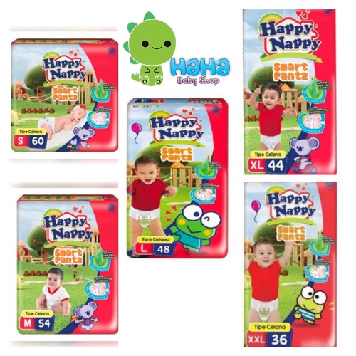 Jual Happy Nappy Pants JUMBO S60 / M54 / XL44 / XXL 36 diapers pants ...
