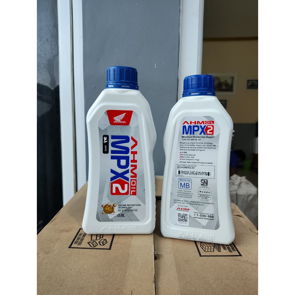 Jual Oli MPX2 New Oil Mesin Matic MPX 2 Honda Ahm 10W-30 800ml | Shopee ...