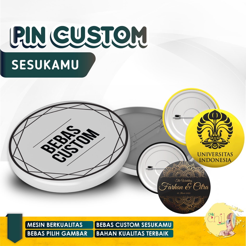 Jual PIN CUSTOM / PIN SOUVENIR ACARA SEMINAR WISUDA KAMPANYE PERNIKAHAN ...