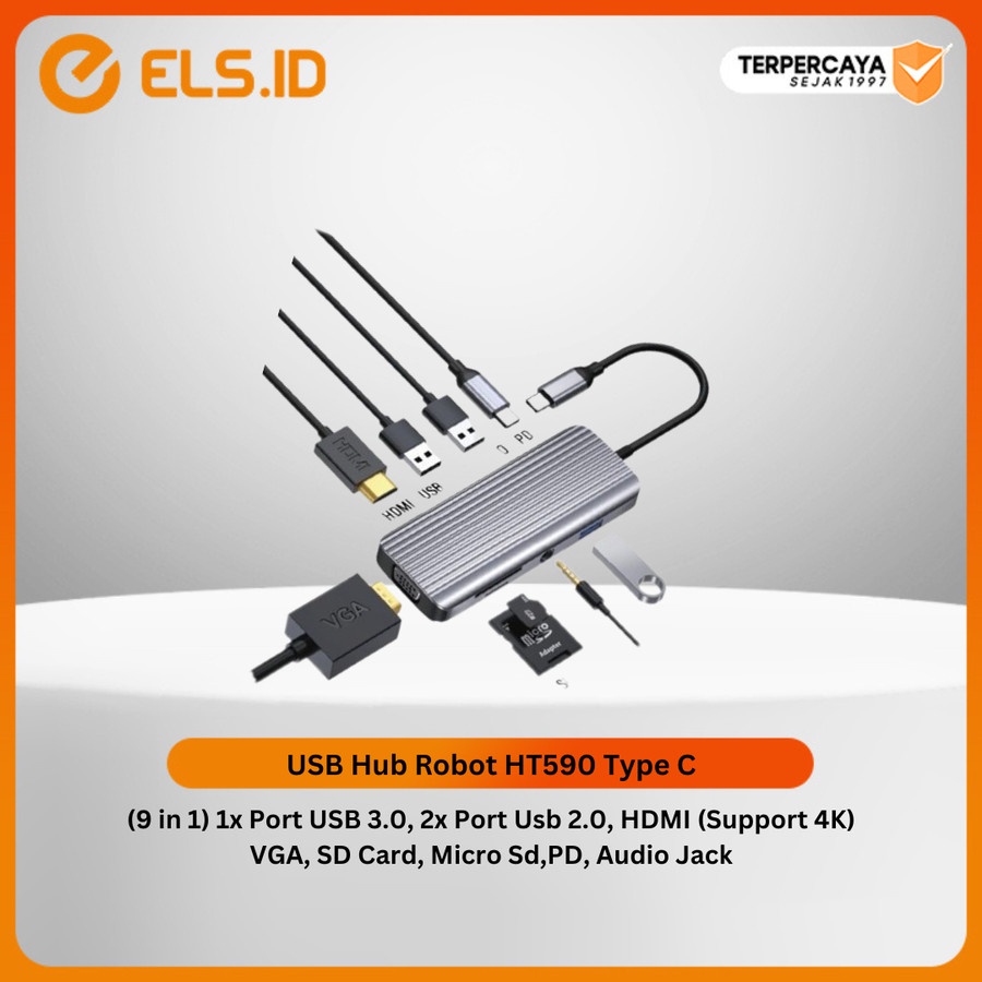 Jual USB Hub Robot HT590 Type C | Shopee Indonesia Jual USB Hub Robot HT590 Type C | Shopee Indonesia