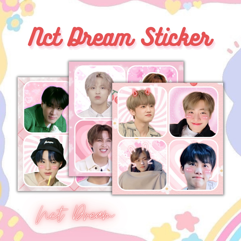 Jual Nct Dream sticker deco pink aesthetic sticker mail freebies mini ...
